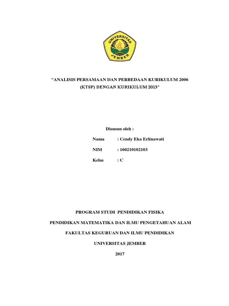 Persamaan Dan Perbedaan KTSP Dengan k13 | PDF Persamaan Dan Perbedaan KTSP Dengan k13 | PDF