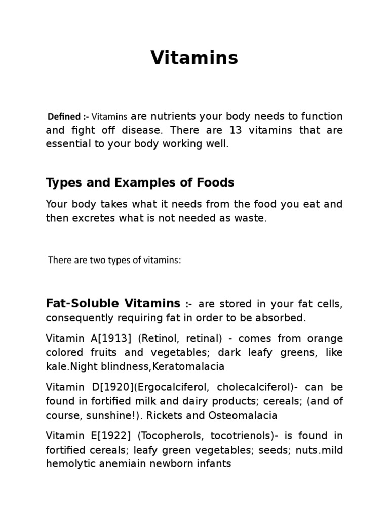 Vitamins | PDF