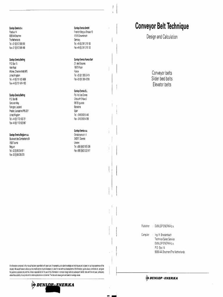 Conveyor Belt Technique PDF | PDF