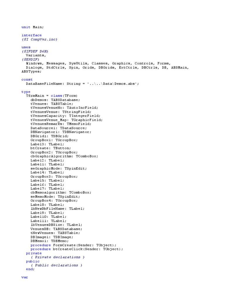 Blob Compression Delphi Source Code | PDF | Programming Paradigms | Digital Technology
