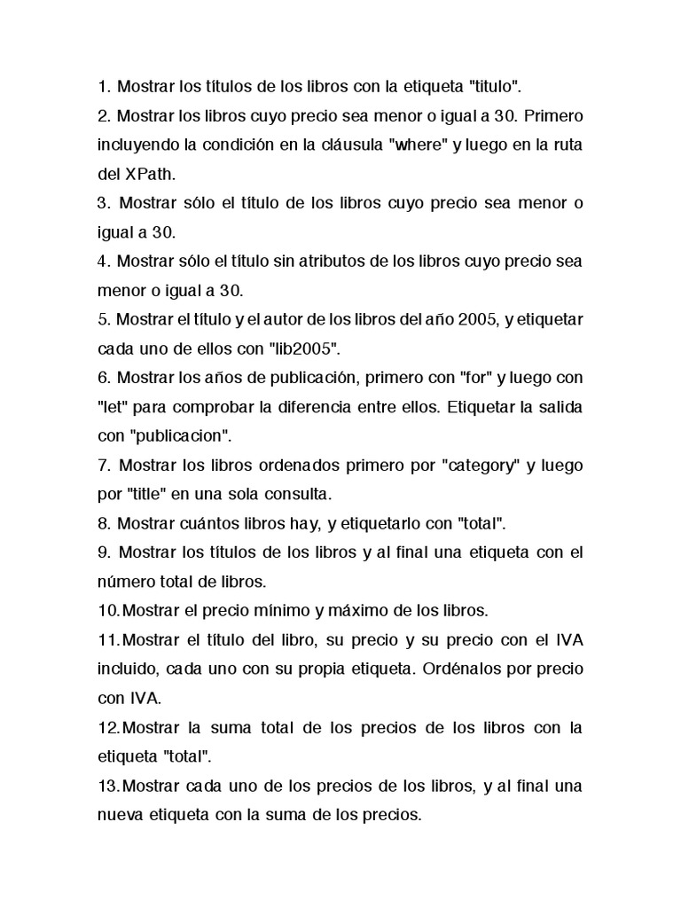Ejercicio 1 Xquery | PDF