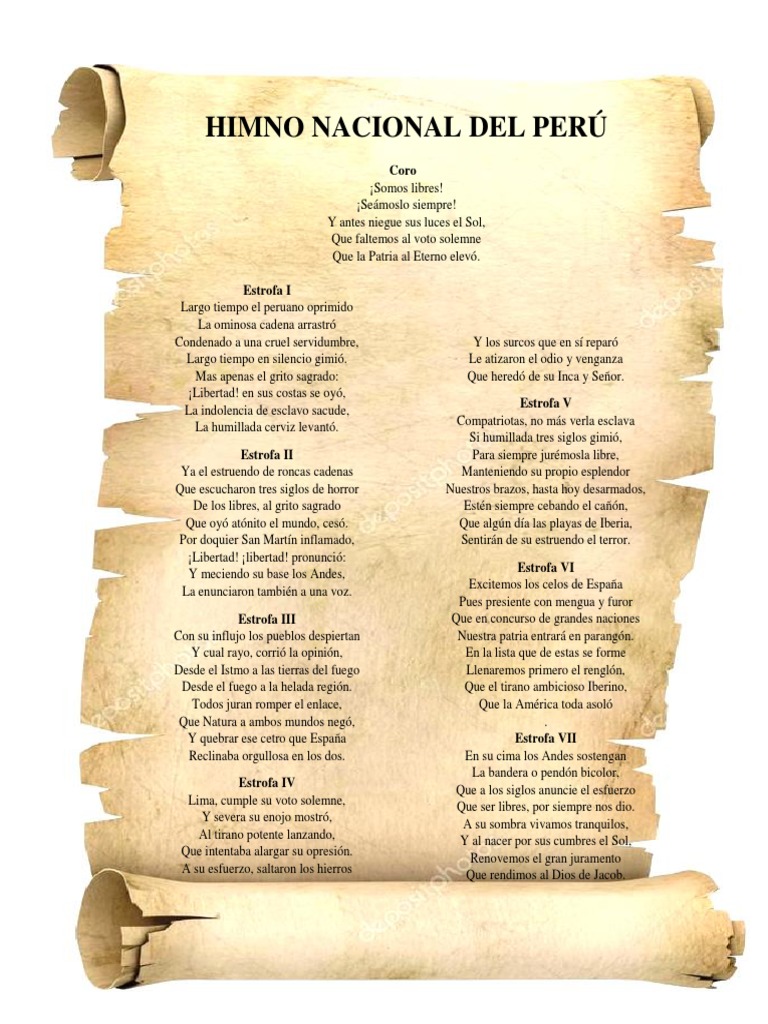 Himno Nacional Del Perú | PDF