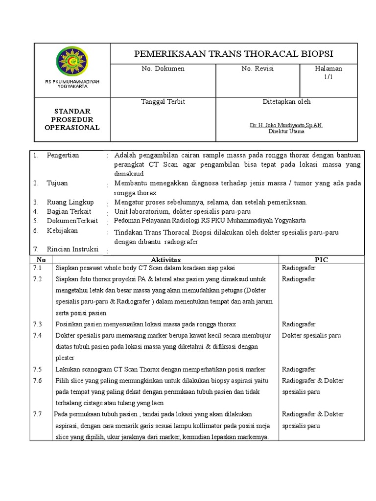 0010 SOP Pemeriksaan TTB | PDF