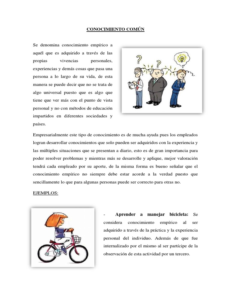 Conocimiento Común | PDF | Science | Método científico