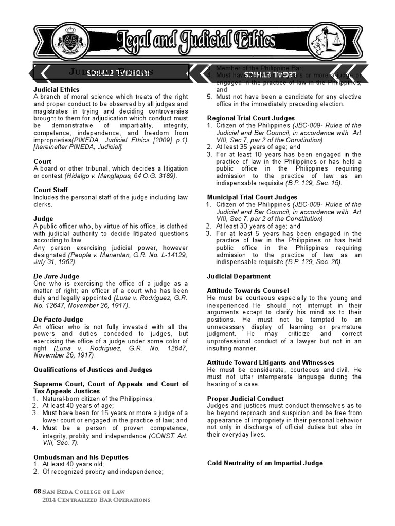 Ethics - Judicial Ethics | PDF | Judiciaries | Judge