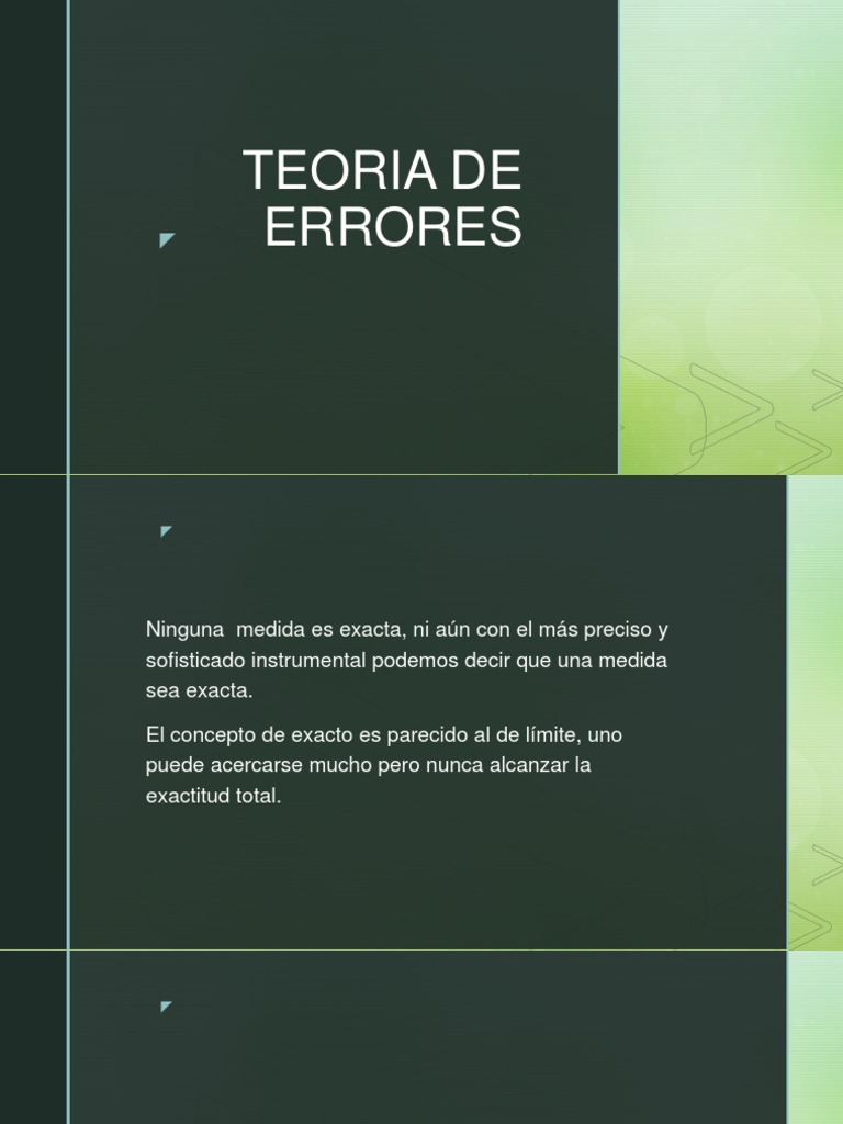 Teoria de Errores | PDF | Medición | Epistemología de la ciencia