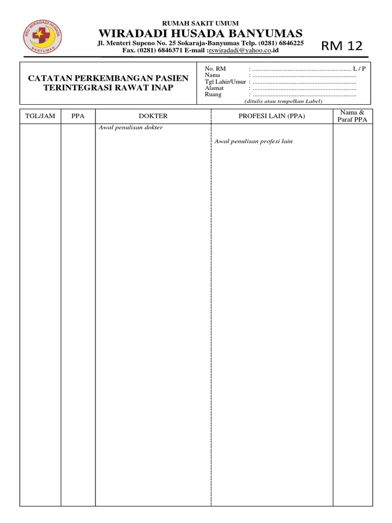 12-Cppt Rawat Inap | PDF