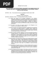 RA 8550 As Amended by RA 10654 Fisheries Code | PDF | Coral | Coral Reef