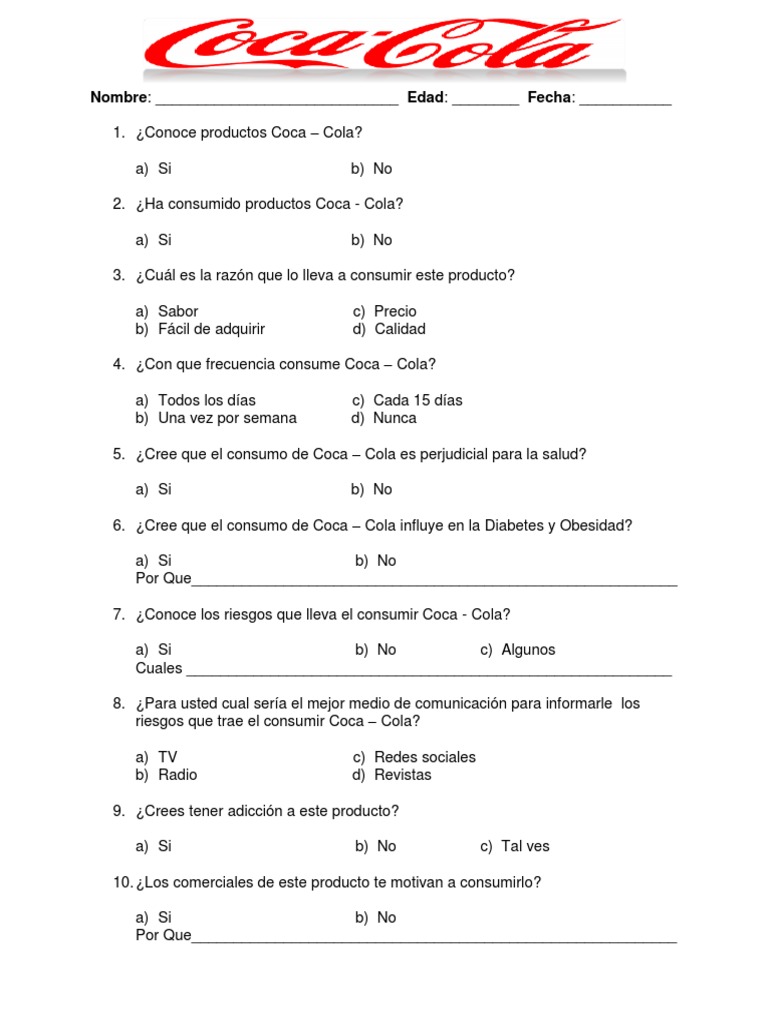 Encuesta de Coca | PDF
