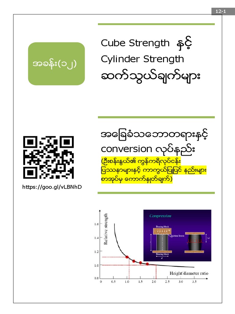 12 - Cube Strength Vs Cylinder Strength With QR Code | PDF