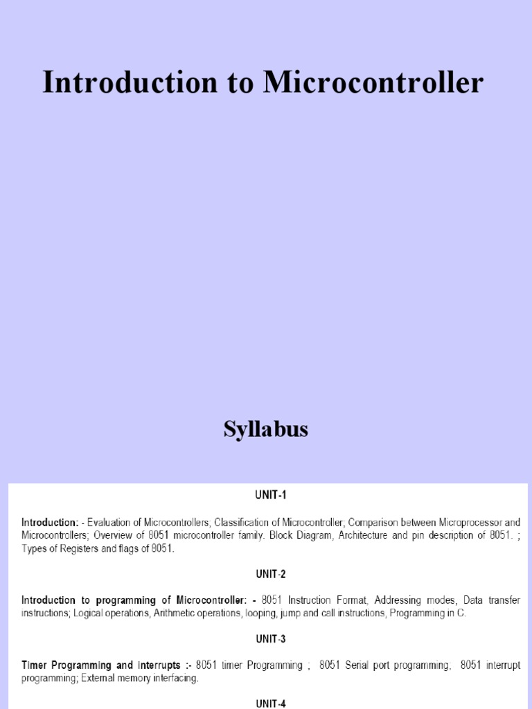 Microcontroller Basics and Types Guide | PDF | Microcontroller | Binary ...