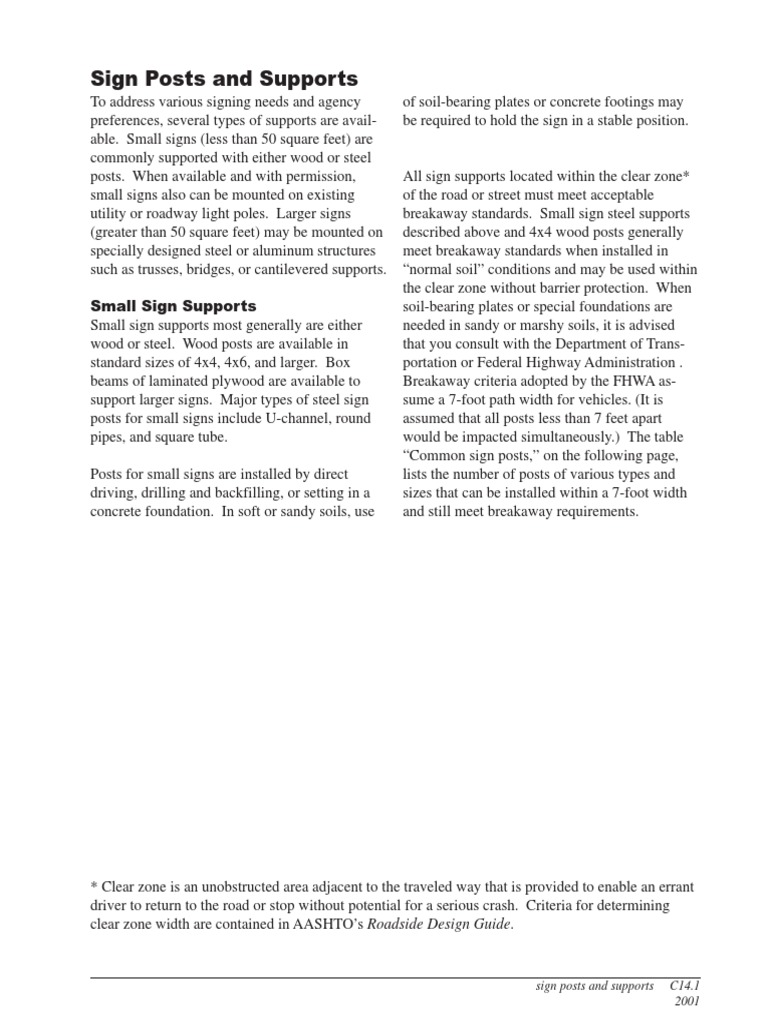 Sign Posts and Supports | Download Free PDF | Pipe (Fluid Conveyance ...