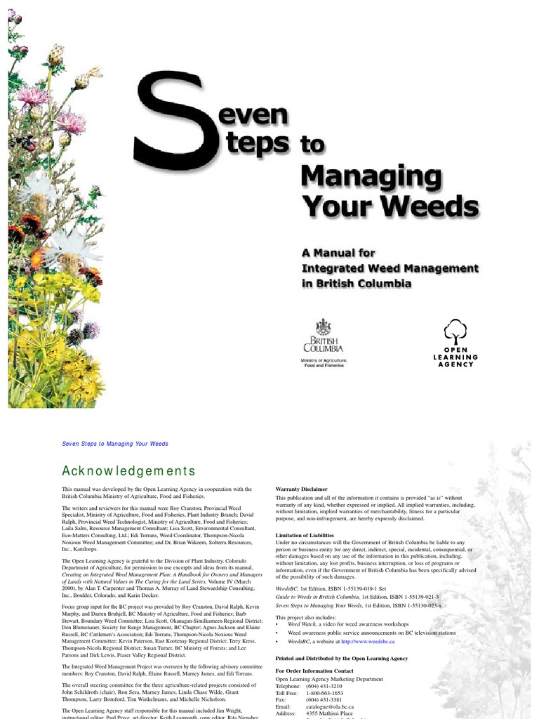 Weed Management Manual | PDF | Introduced Species | Invasive Species