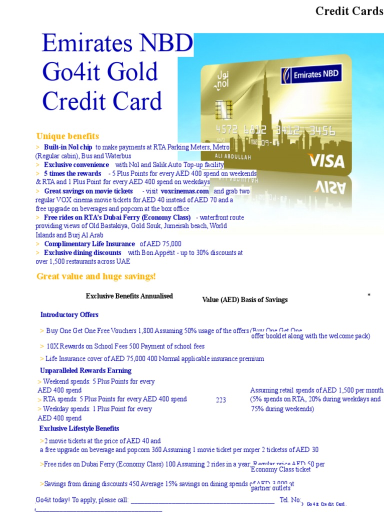 Go4it Gold Card | PDF | Service Industries | Services (Economics)