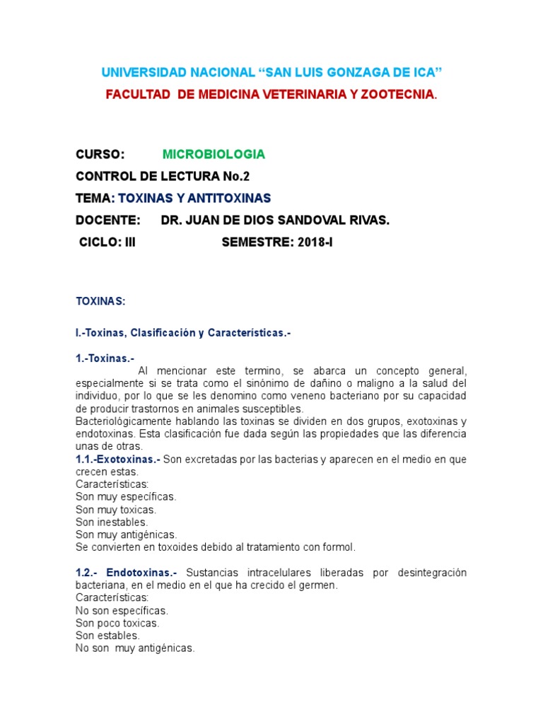 Toxinas y Antitoxinas-2 | PDF | Toxina | Las bacterias