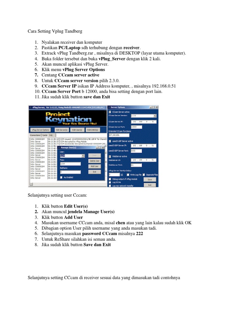How To Setting Vplug Tandberg | PDF