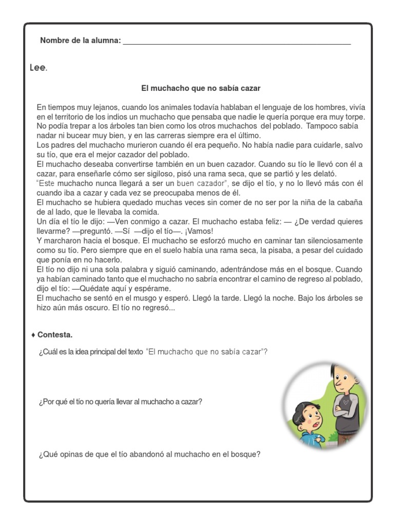 Evaluacion Comprension Lectora Tercero