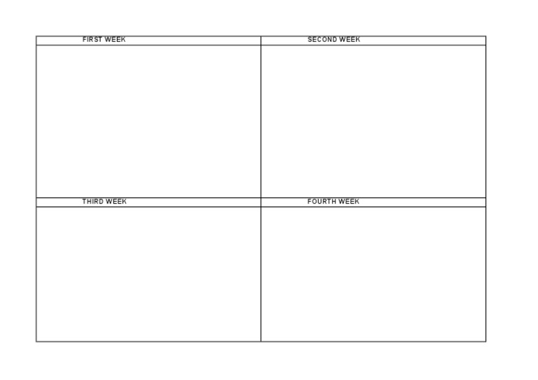First Week Second Week | PDF