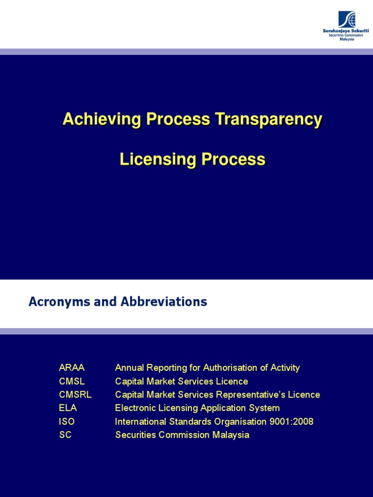 SC Licensing Process | PDF | License | Financial Adviser