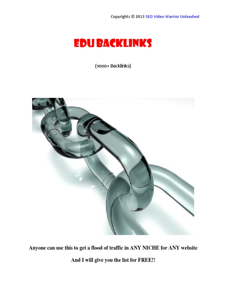 1000 Edu Backlinks List | PDF | Search Engine Optimization | Hypertext