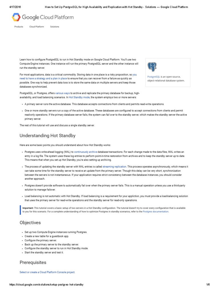 How To Set Up PostgreSQL For High Availability and Replication With Hot Standby - Solutions ...