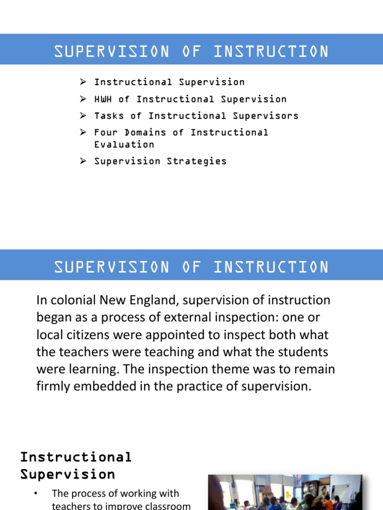2 Supervision of Instruction3.13.18 | PDF | Teachers | Curriculum