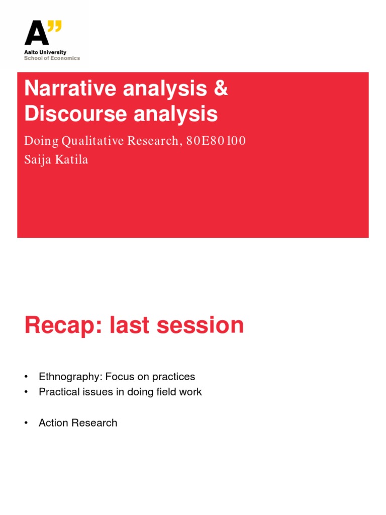 4 Narrative Discourse Analysis | PDF | Narrative | Discourse