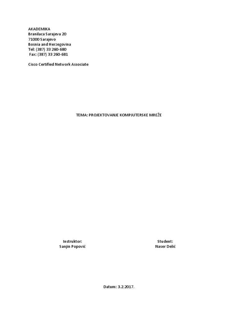 Projekat Naser | PDF