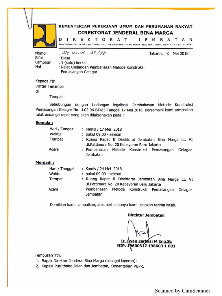 Ralat Undangan Pembahasan Metode Konstruksi Pemasangan Gelagar | PDF