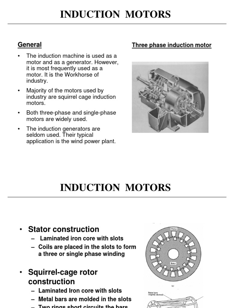 Induction Motor Overview and Design | PDF | Electromagnetic Induction ...