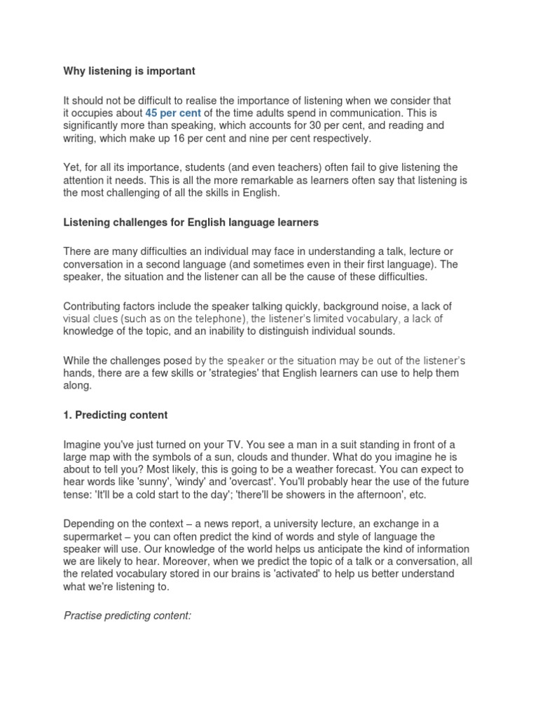 Five Key Strategies for Improving Listening Comprehension in English ...
