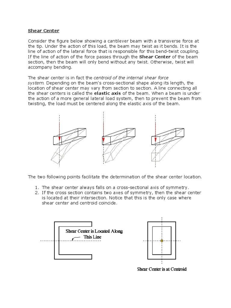 Shear Center | PDF