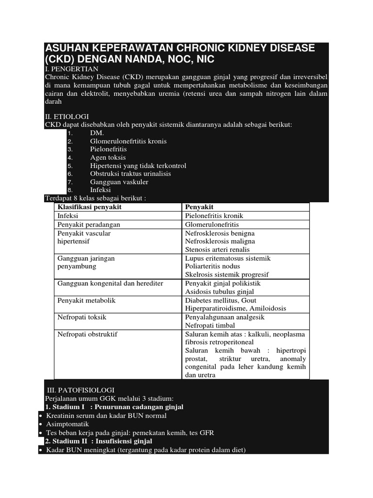 Comprehensive Nursing Care Plan for Patients with Chronic Kidney ...