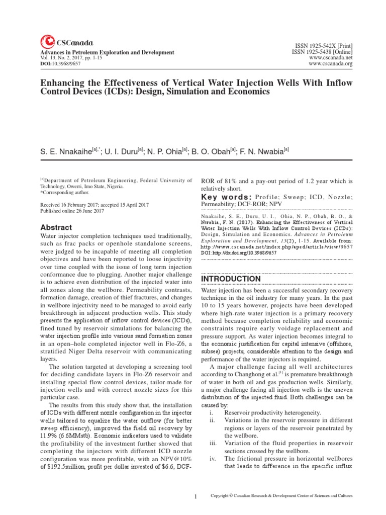 Enhancing The Effectiveness of Vertical Water Injection Wells With ...