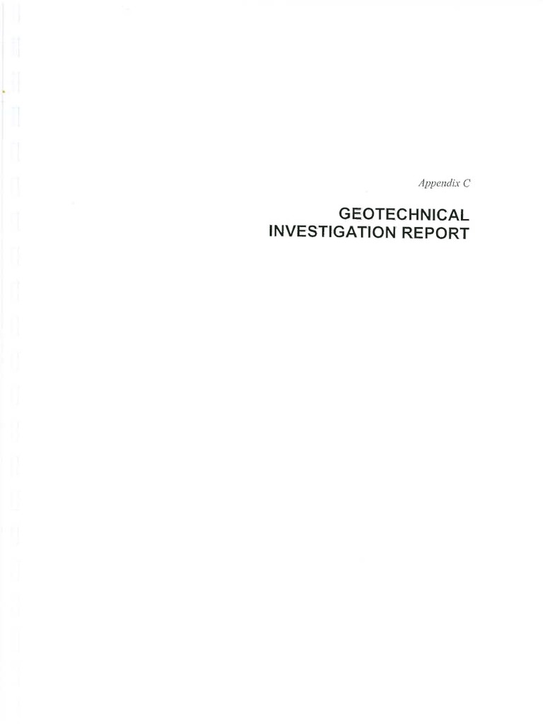 Geotechnical Investigation Report PDF | PDF