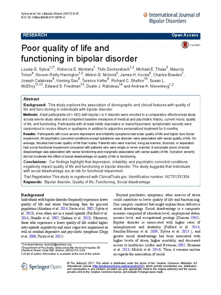 Jurnal Bipolar | PDF | Bipolar Disorder | Mania