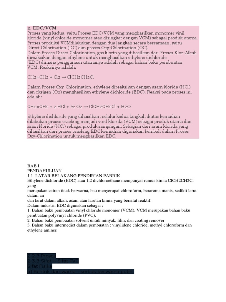 Proses Pembuatan PVC | PDF | Griya & Taman | Teknologi & Rekayasa