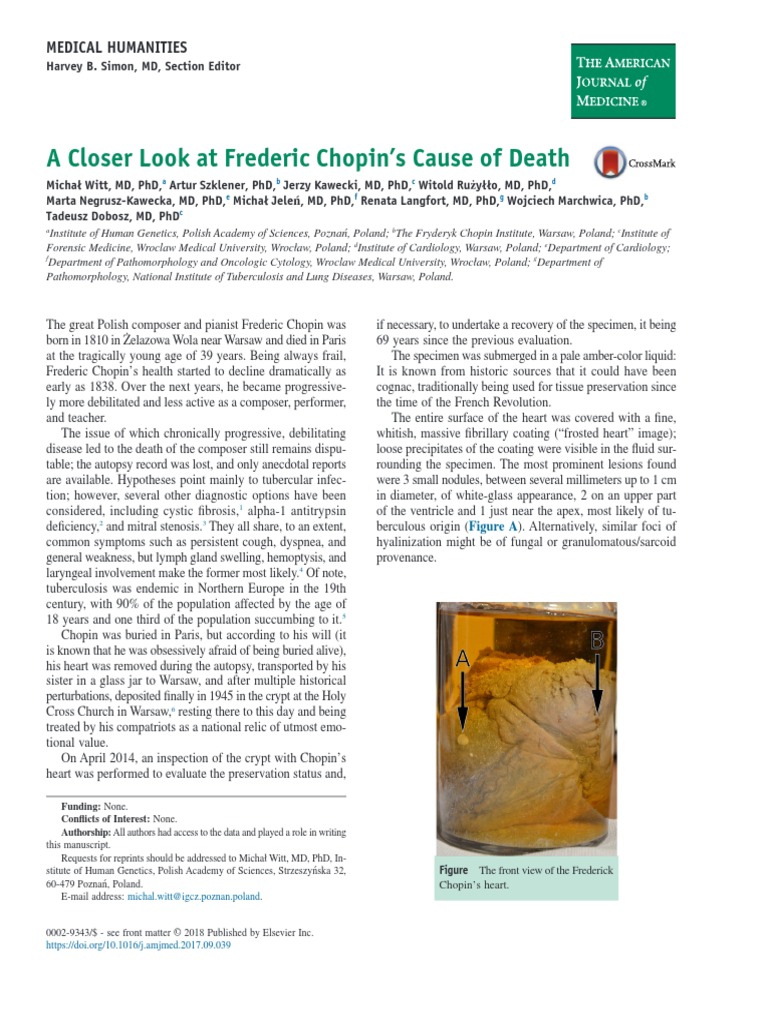 A Closer Look at Frederic Chopin's Cause of Death PDF | PDF | Heart ... A Closer Look at Frederic Chopin's Cause of Death PDF | PDF | Heart ...