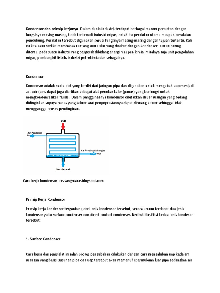 Kondensor Dan Prinsip Kerjanya | PDF