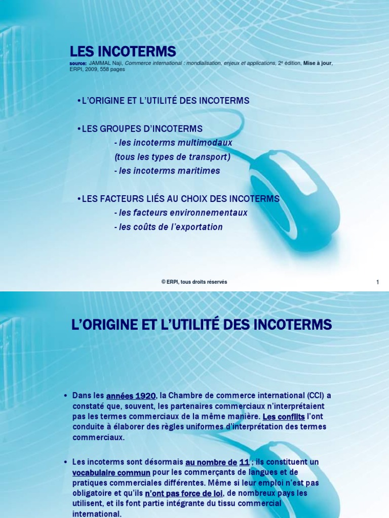 Comprendre les Incoterms Multimodaux | PDF | Économie mondiale ...