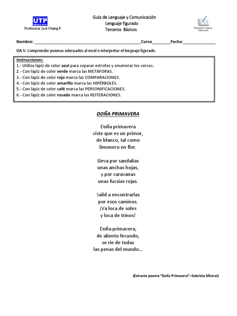 Guias de Lenguaje Figurado | PDF | Naturaleza