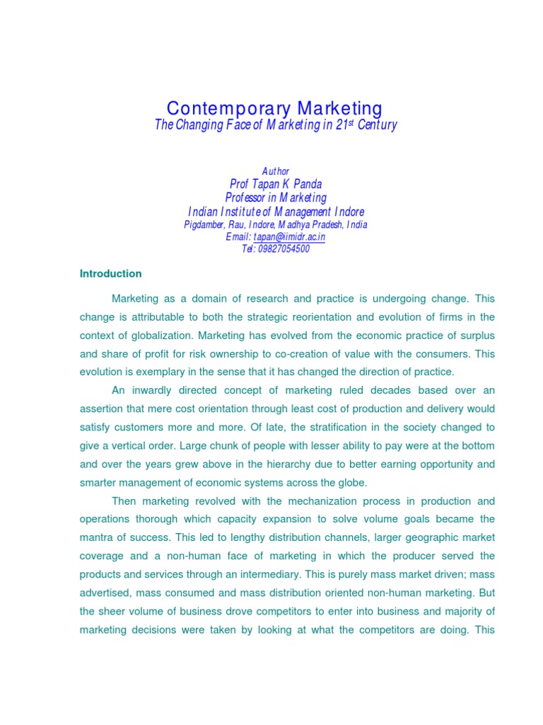 Contemporary Marketing | Download Free PDF | Brand | Marketing