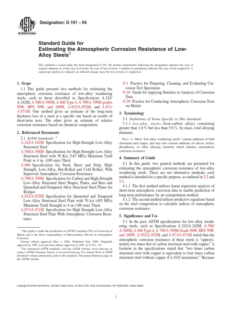 Astm G101-04 PDF | PDF