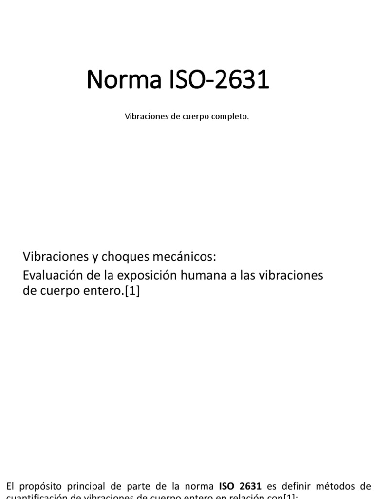 Norma ISO 2631 | PDF | Suspensión (Vehículo) | Eje