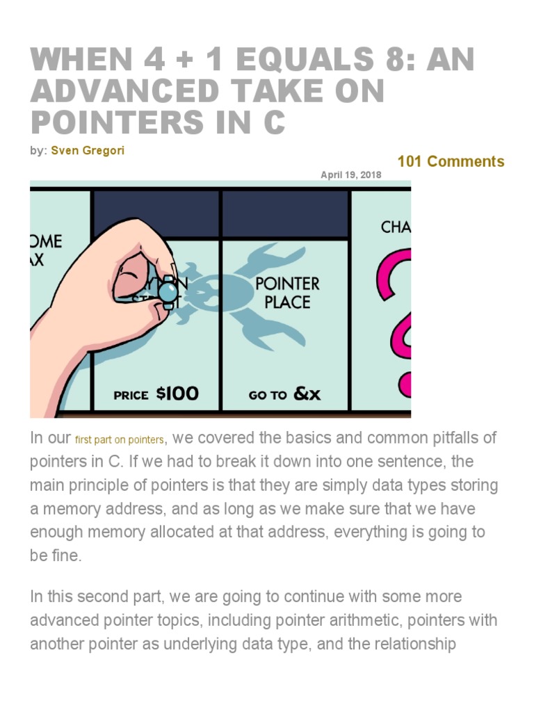 When 4 + 1 Equals 8 - An Advanced Take On Pointers in C - Hackaday | PDF | Pointer (Computer ...