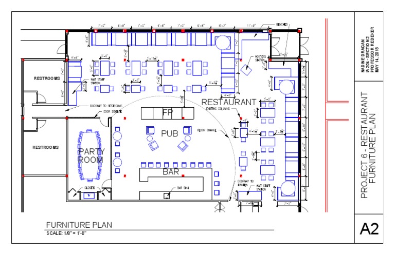 Restaurant Furniture Plan Layout | PDF