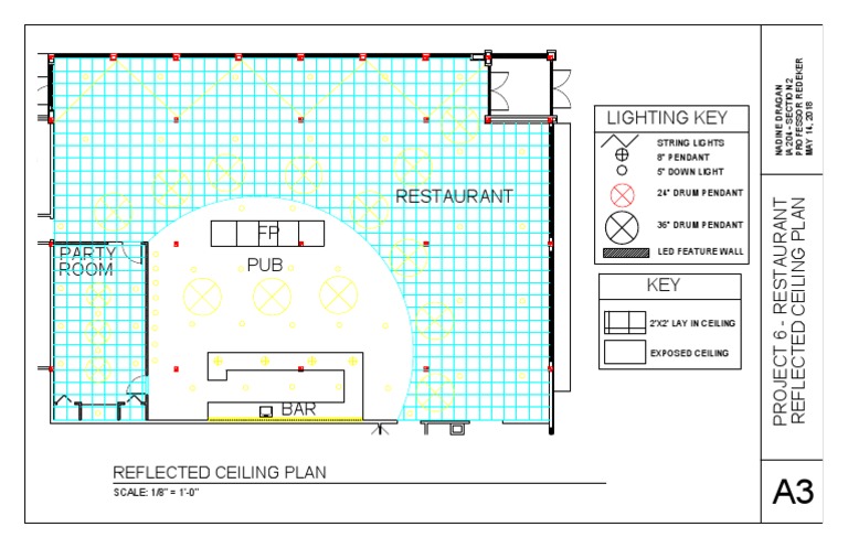 Restaurant Reflected Ceiling Plan | PDF