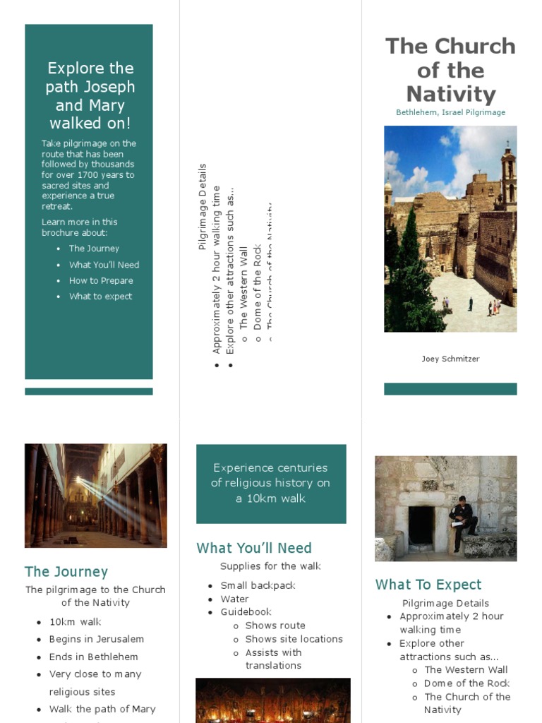 Pilgrimage Brochure | PDF | Pilgrimage | Nativity Of Jesus