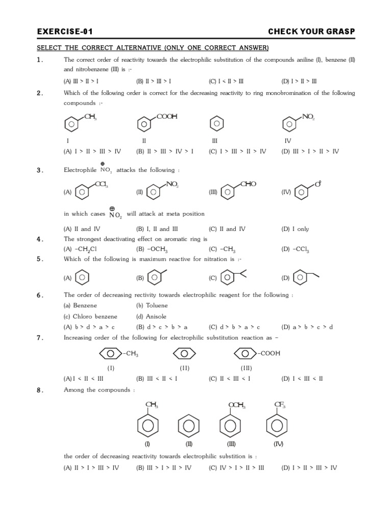 Exercise 12 | PDF | Benzene | Toluene