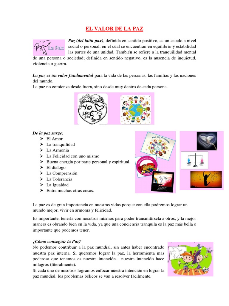El Valor de La Paz | PDF